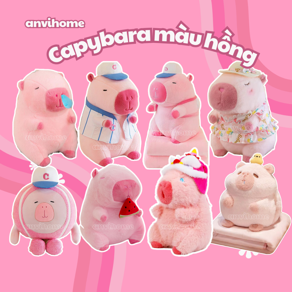 Pink Capybara with ANVIHOME Capybara luxury Sports Baseball Capybara ...