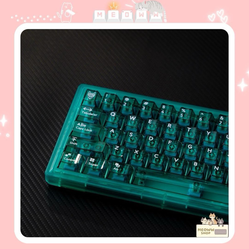 Aifei Green Pc Keycap | Cherry profile transparent Keycap| Super ...