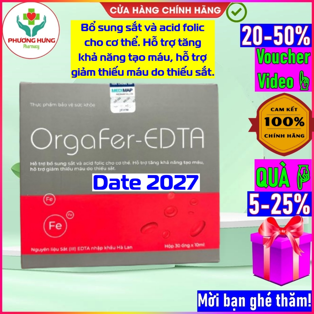 Orgafer EDTA Organic Iron Supports iron and folic acid supplementation ...