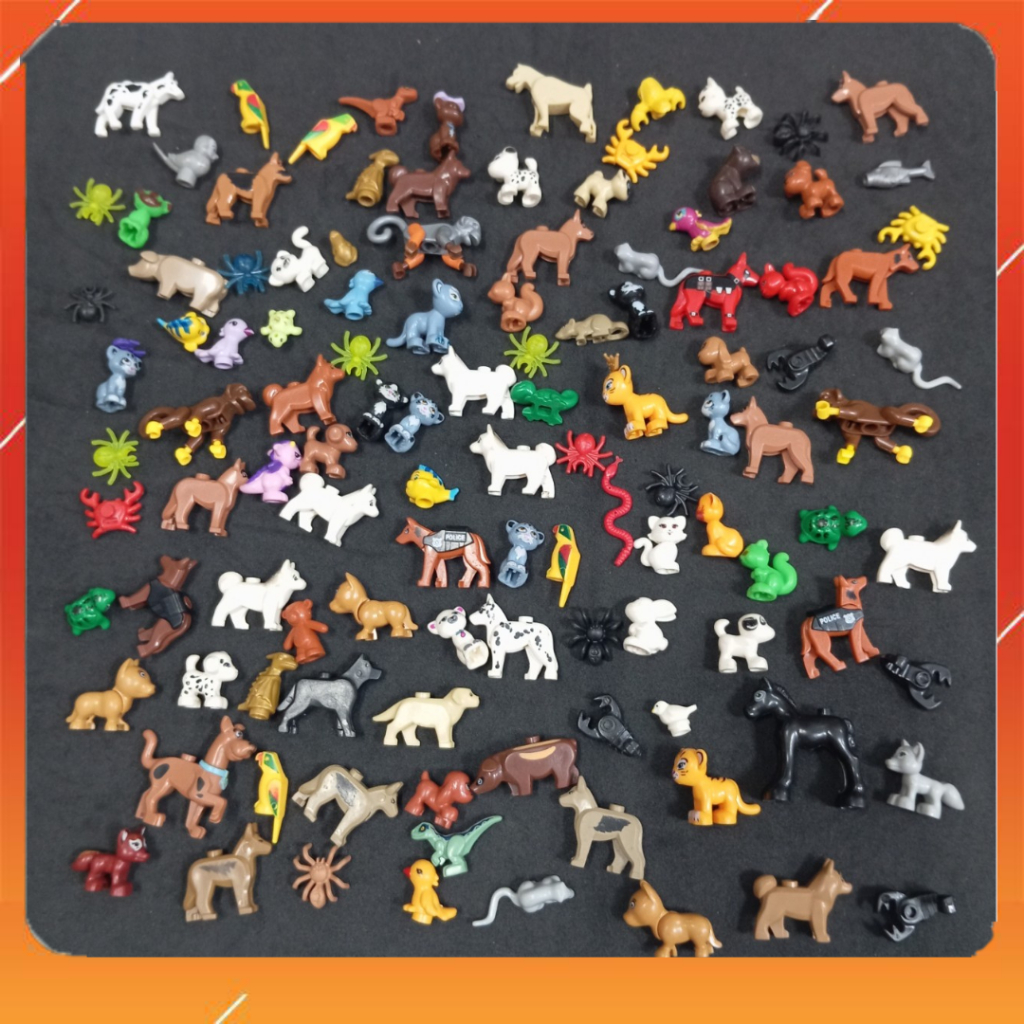 Random 5 Animal COMBO Assembled Toy, Random MINIFIGURES Character Pet ...