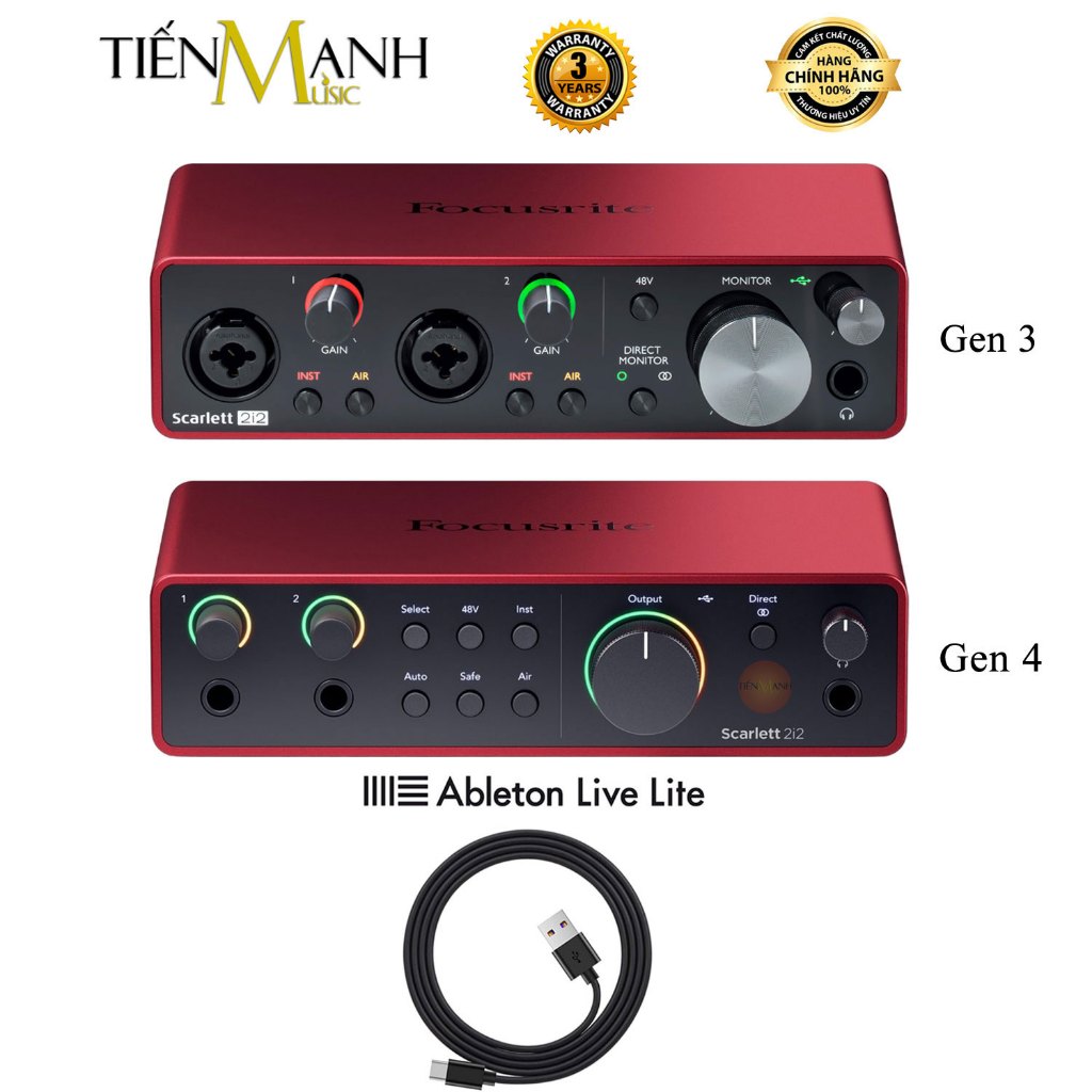 [Genuine] Focusrite 2i2 Gen 3, Gen 4 Scarlett Sound Card - Focus USB ...