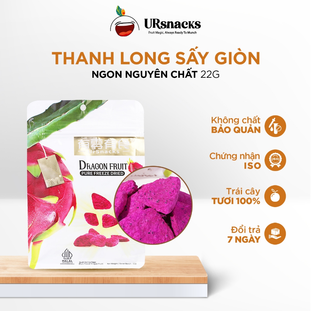 Ursnacks Pure Delicious Sublimation Dried Dragon Fruit 22g | Shopee Malaysia