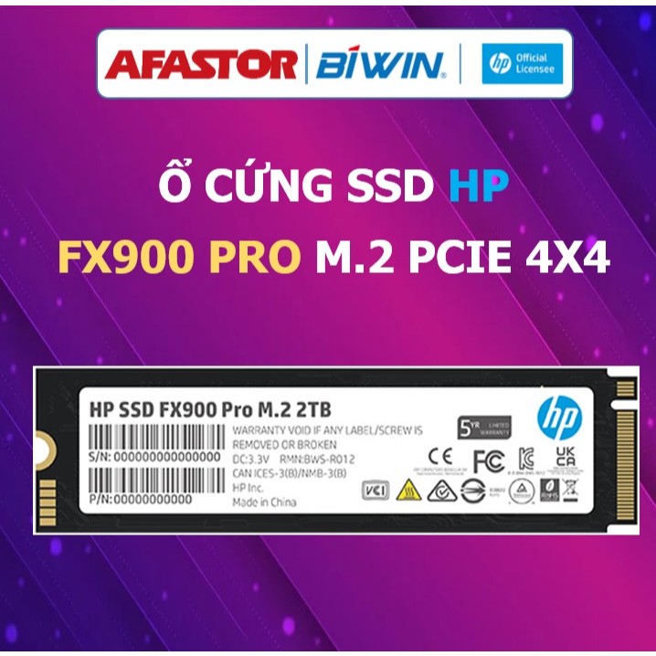 Hp FX900 Pro M.2 PCIe Gen 4 x 4-DRAM cache SSD Hard Drive (2TB/4TB ...