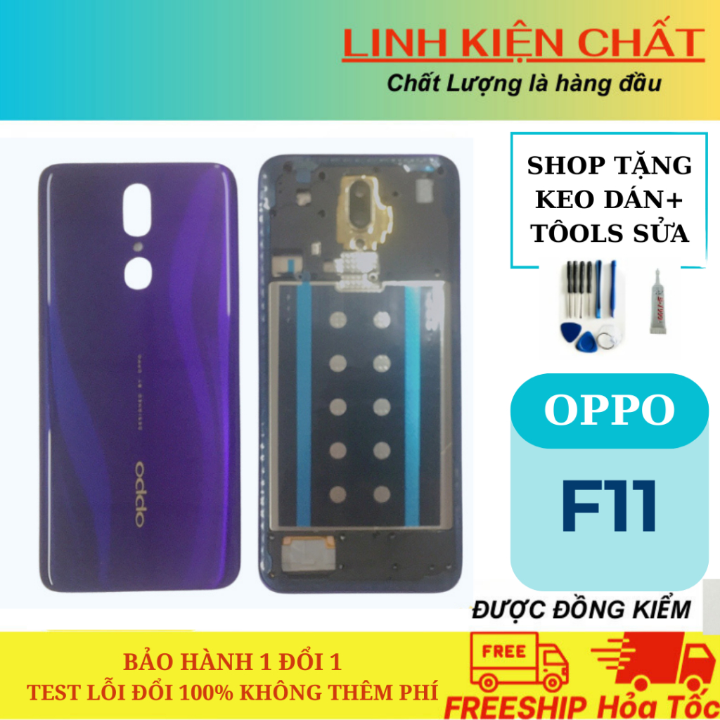 Oppo F11 case set (Frame, back, side, sim, keys, cam) - Free repair kit ...