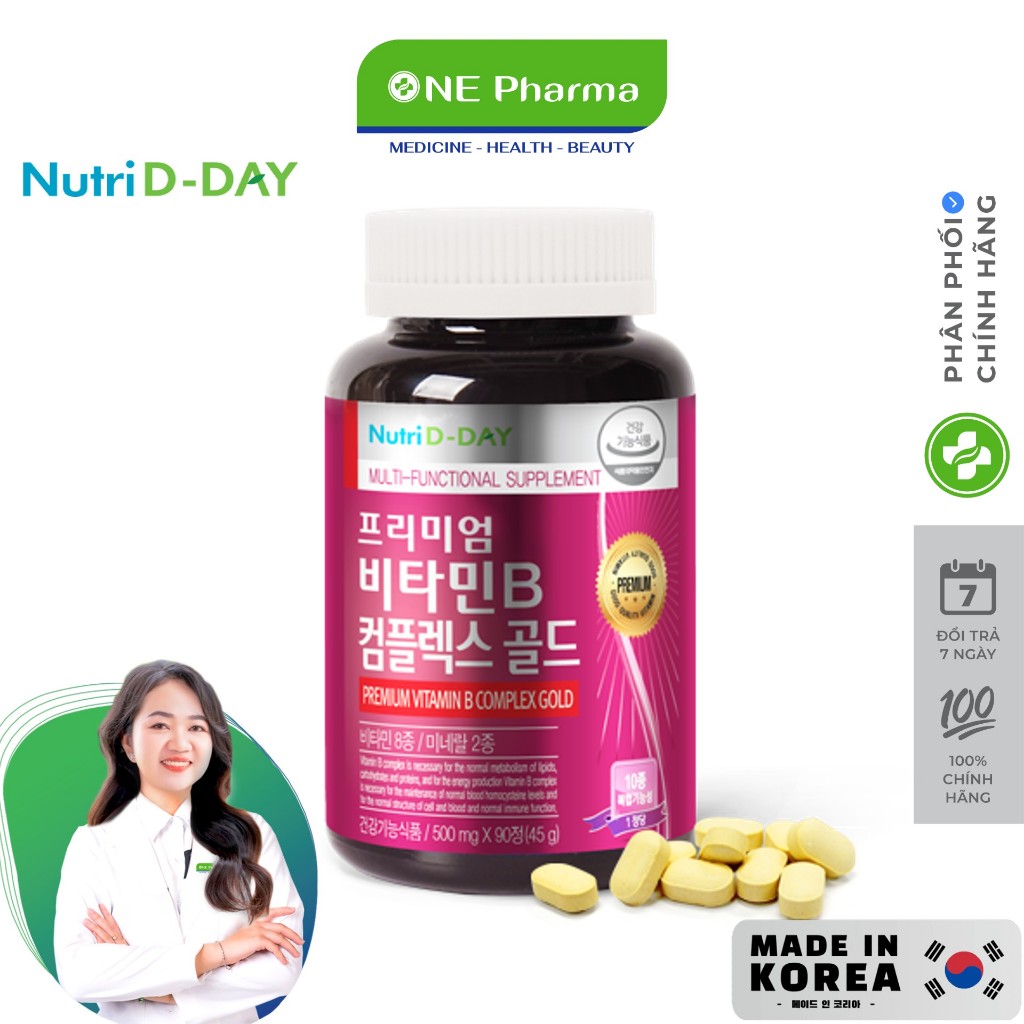 Nutri D-Day Vitamin B Complex Gold pills reduce stress and fatigue | Shopee Malaysia
