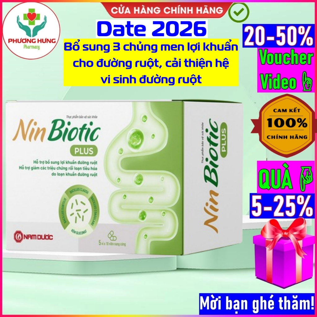 Nin Biotic Plus probiotic supplements beneficial bacteria, improves ...