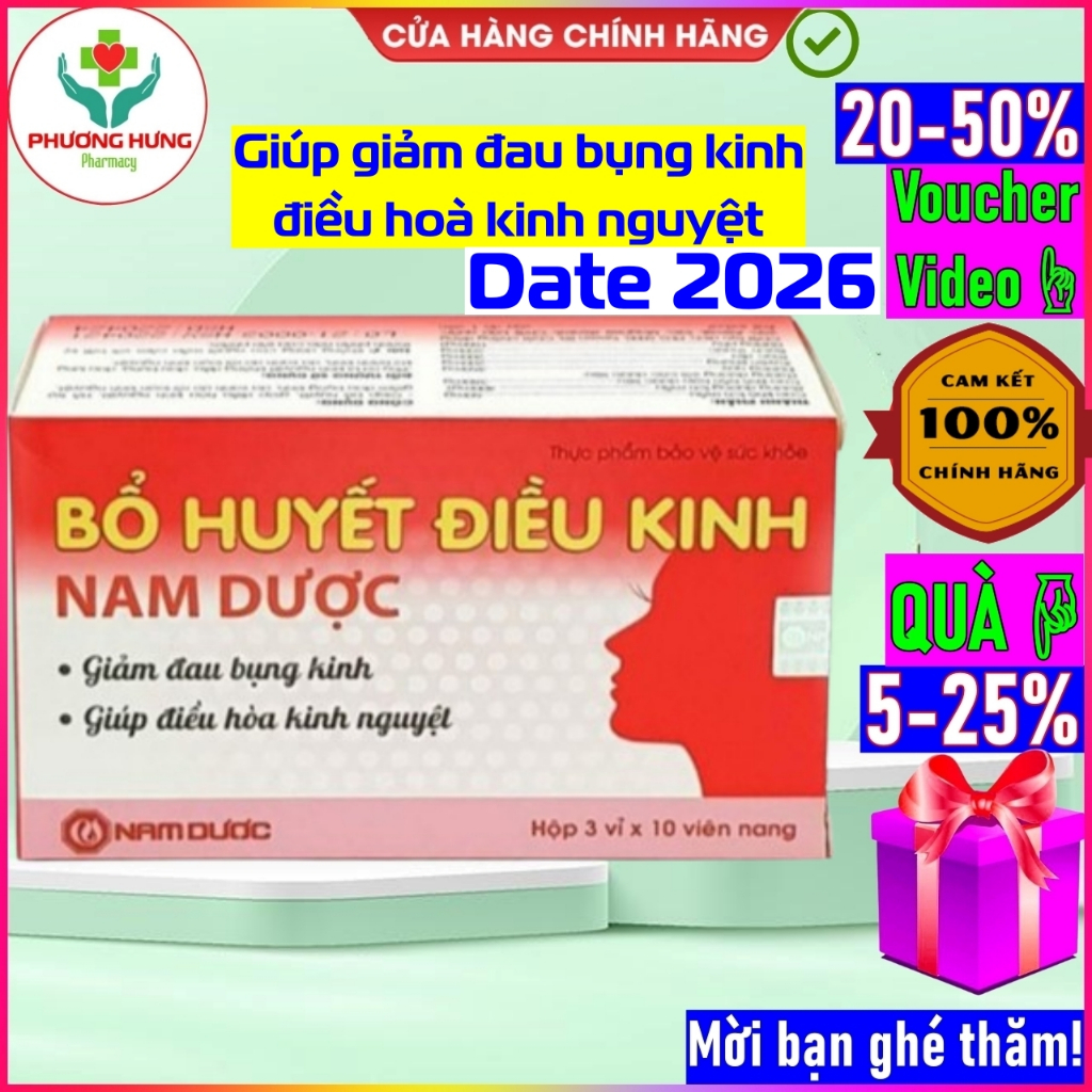 Blood Tonic Menstrual Regulator Nam Duoc, helps reduce menstrual pain ...
