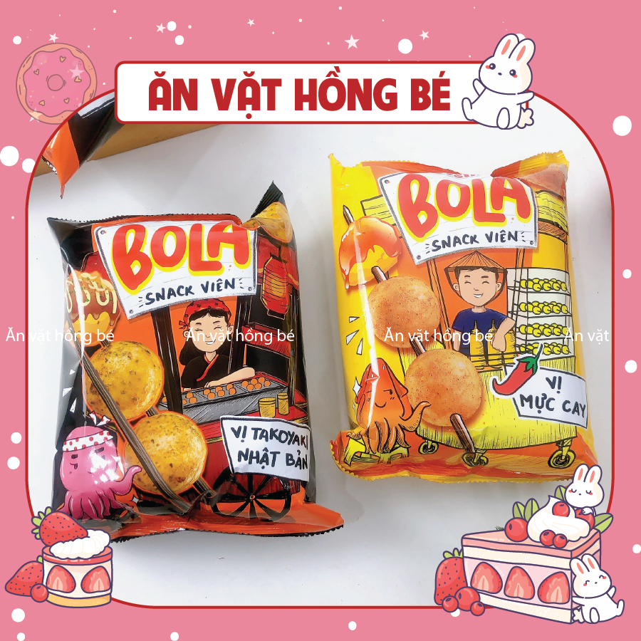 Oishi BOLA Snacks with Japanese Tokoyaki Flavor, Spicy Squid - Hong Be ...