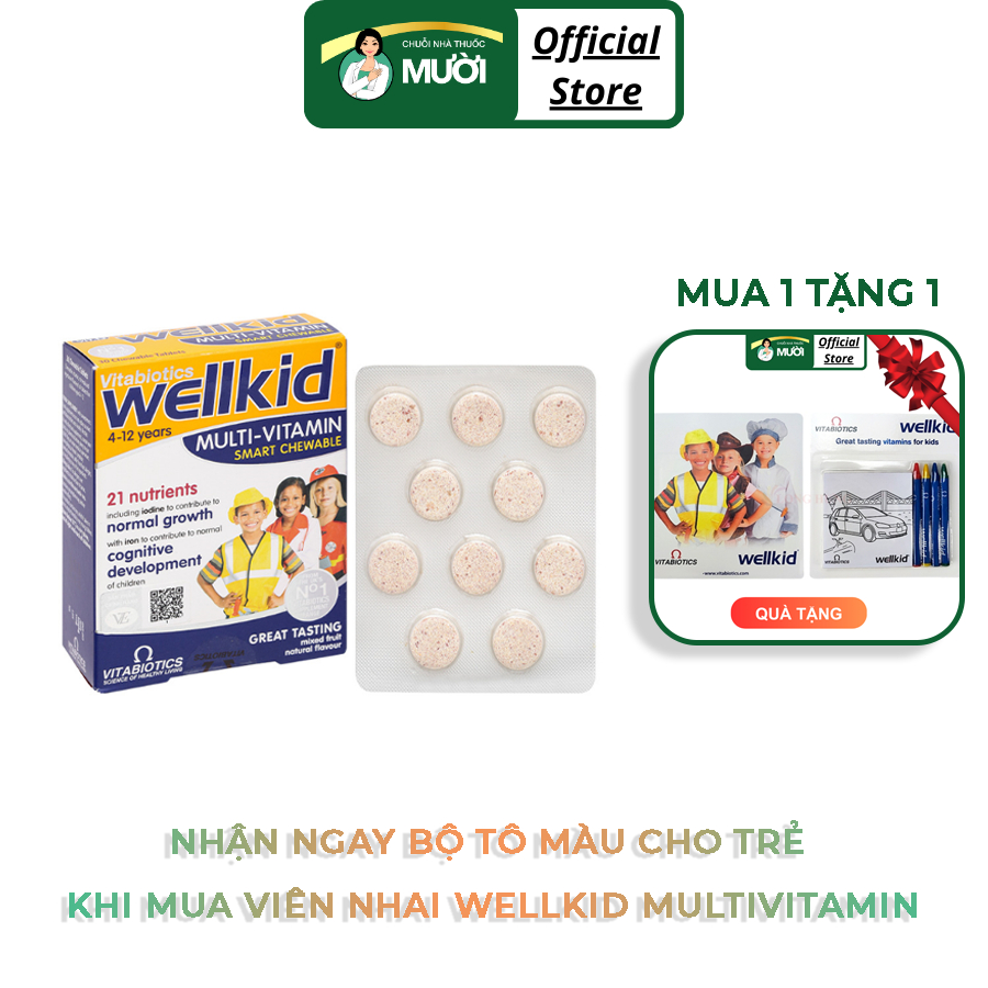 Vitabiotics Wellkid Multi-Vitamin chewable tablets improve health and ...