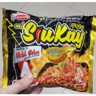 Siukay instant noodles with seafood flavor 128g pack, 7-level siukay ...