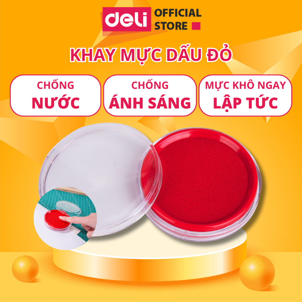 Deli Red Stamp Ink Tray for Carpentry Stamp Printing Oils to Stamp ...