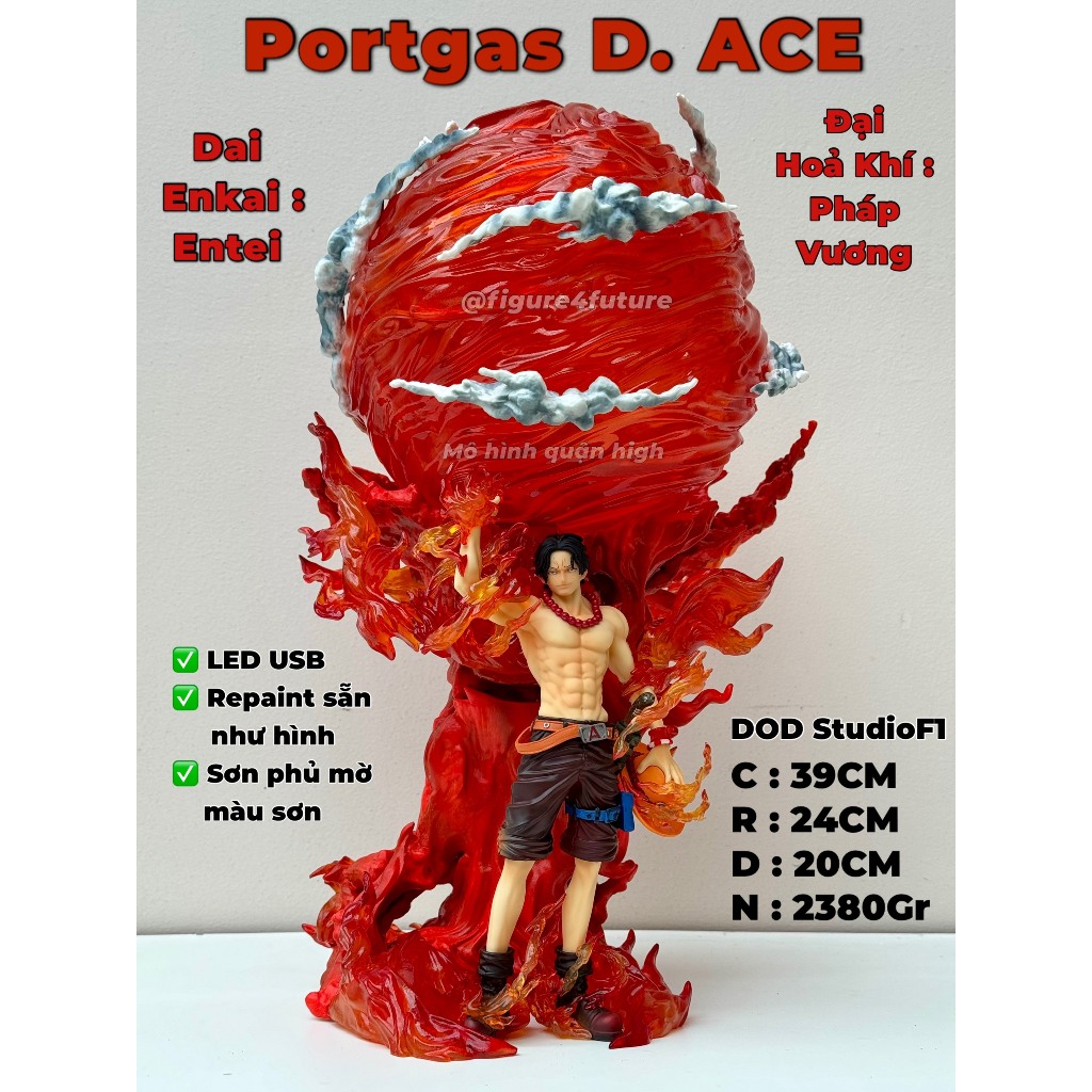 (F1 - repaint - 39CM) Portgas D character model. Ace DOD StudioF1 39cm ...
