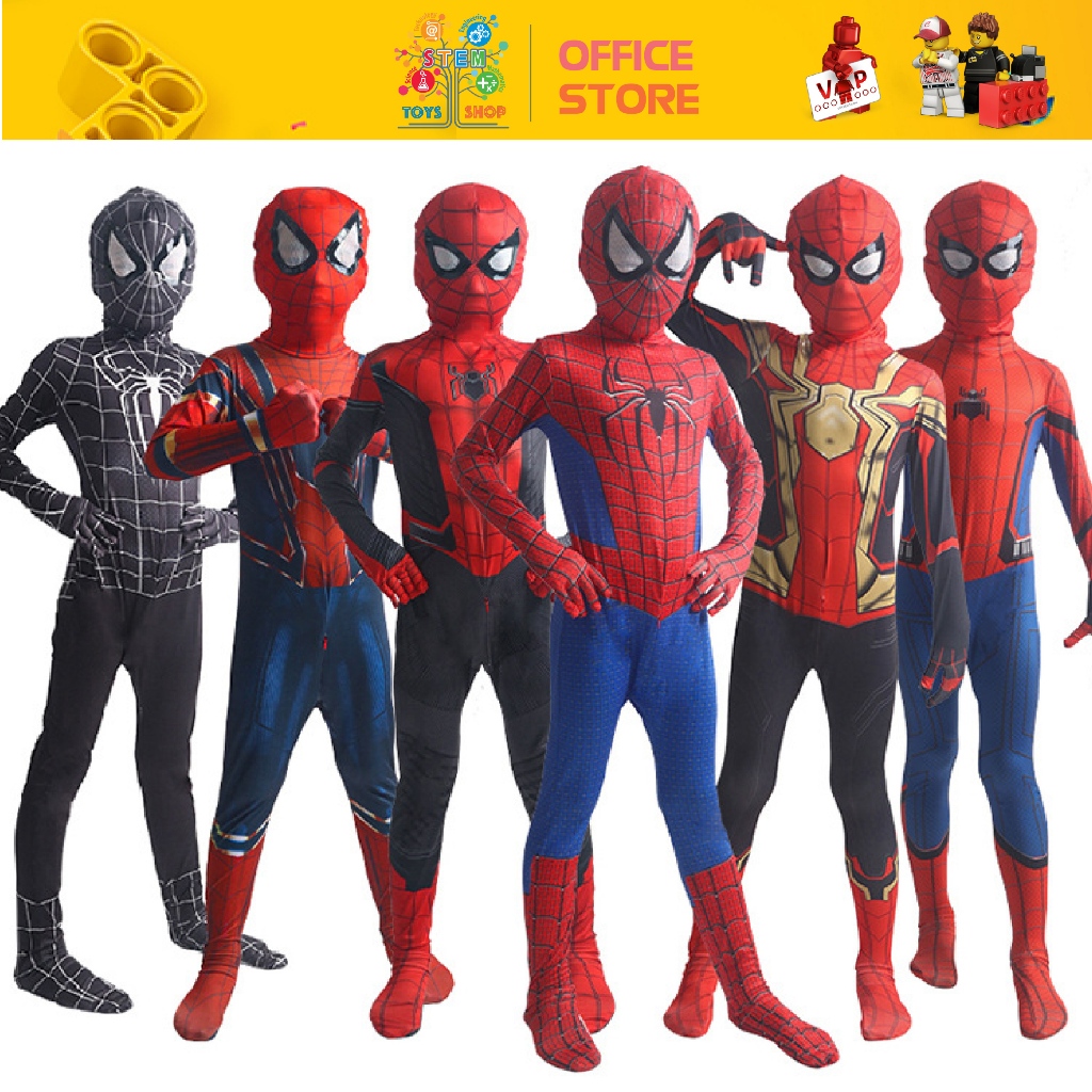 Spiderman Superman Costume Set with Cool Elastic Hat - Halloween ...
