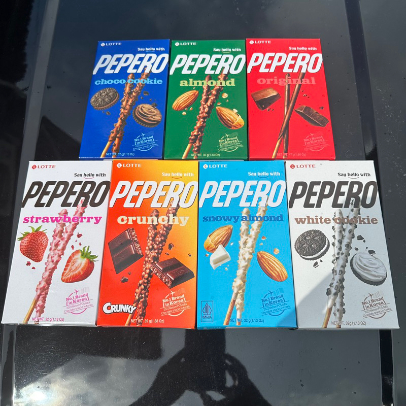Lotte PEPERO Korean Cake Sticks in Many Flavors box 32g-39g | Shopee ...