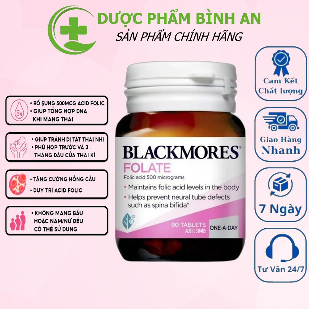 Blackmores Folate oral tablet 500mcg 90 Tablets (genuine product ...