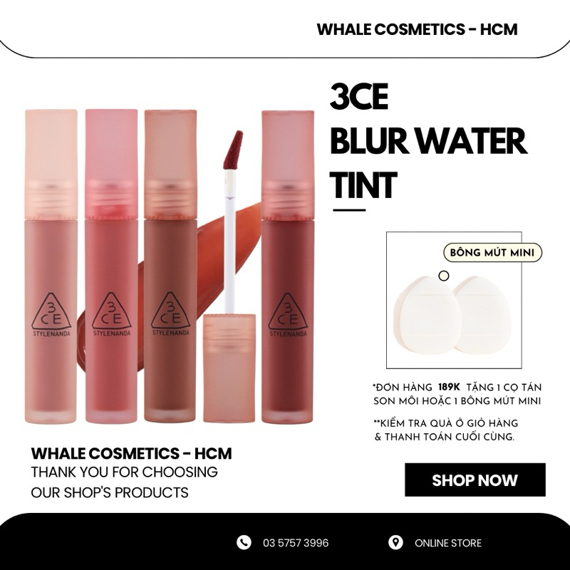 (3CE) 3ce Blur Water Tint (4.6g) | Shopee Malaysia