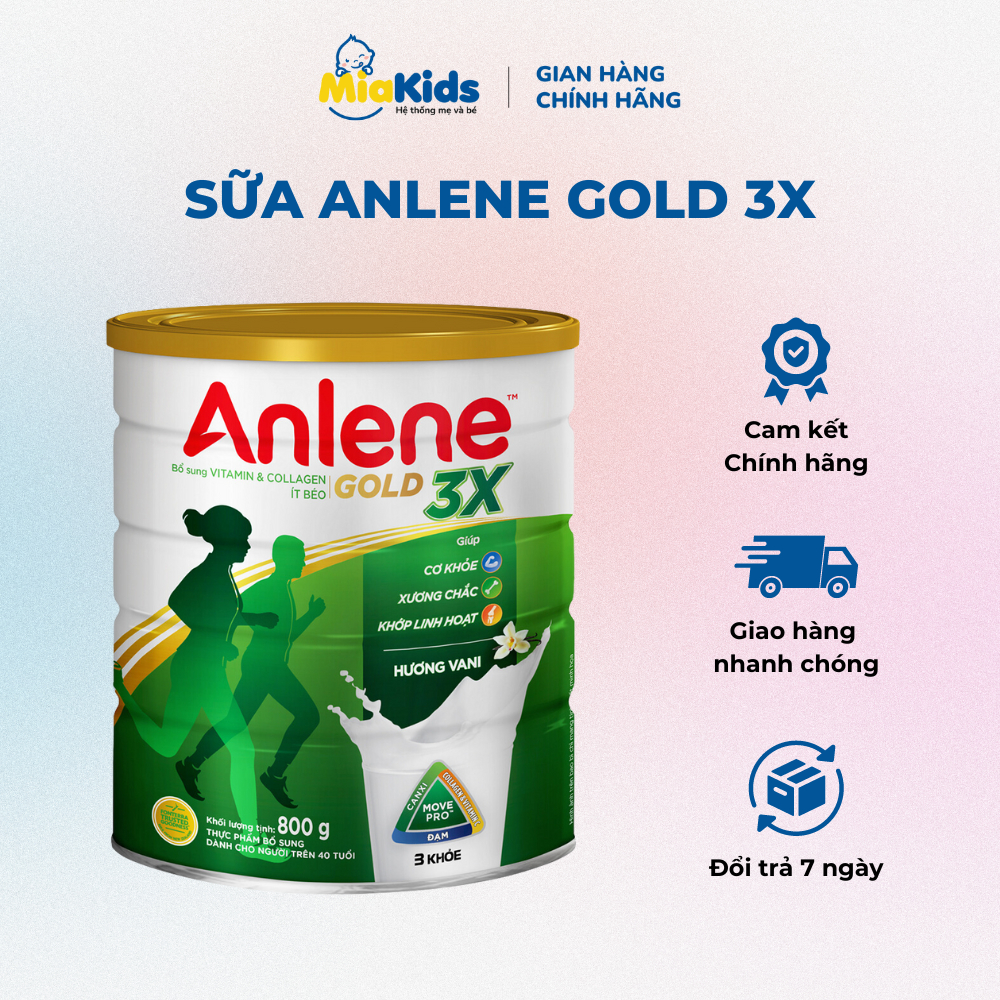 Anlene Gold 3X Milk Vanilla Flavor 800g - Nutritional Food for People ...