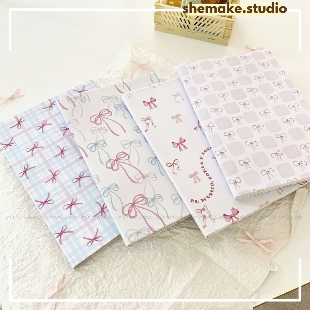 [SHEMAKE](Ribbon Coquette] Notebook Paper, Notebook Paper Design Lovely ...