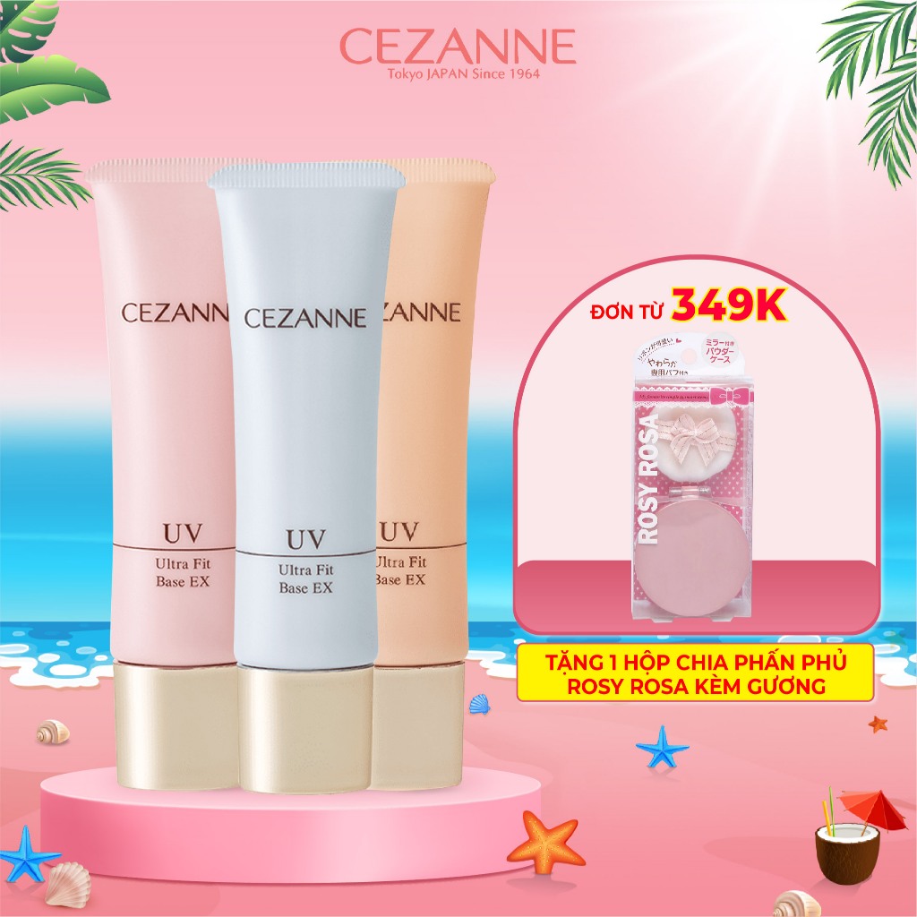 Cezanne UV Fit Ultra Fit Base EX Japanese makeup cushion moisturizing and lifting tone for dry ...