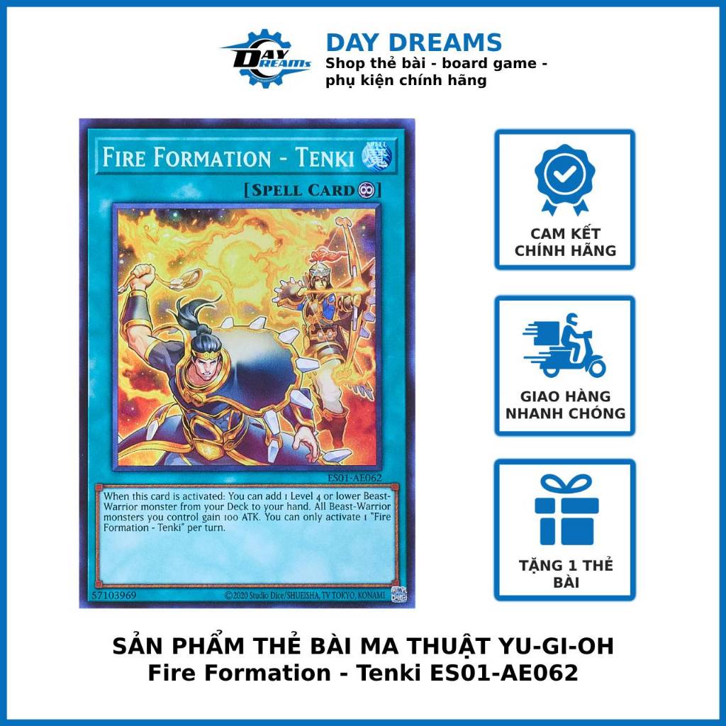 Yugioh Cards! Fire Formation - Tenki - ES01-AE062 - Super rare | Shopee ...