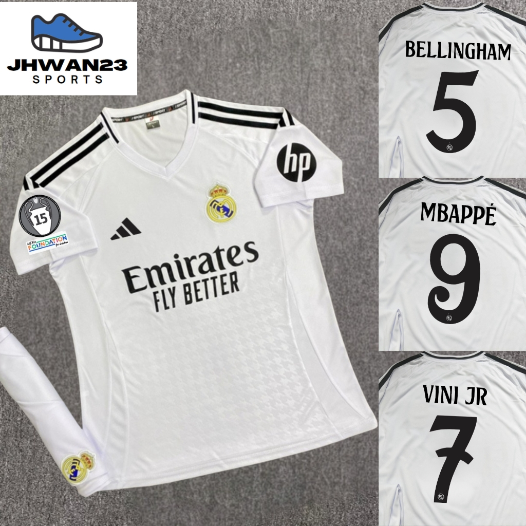 Real white home football kit with logo DKVD C1 season 24 25 [Print ...