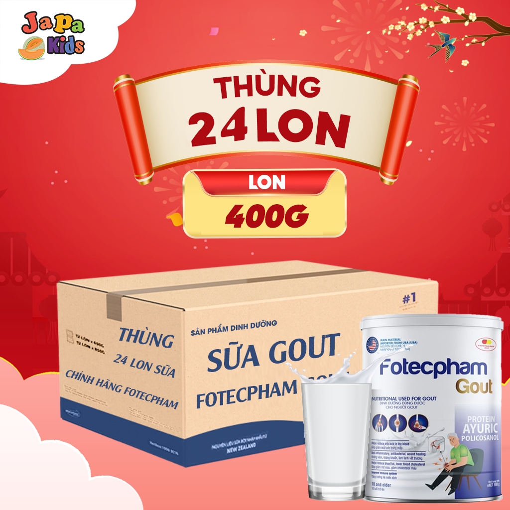 Carton of 24 Cans of Fotecpham Gout Milk Specialized Support for People ...