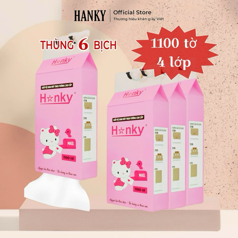 Box Of 6 Packs Of Hanky Pink Cat Wall Paper, High-Class Toilet Paper ...