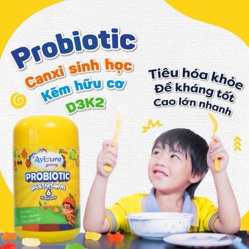 Avisure Gummy Probiotic Multivitamin 6 Flavors Marshmallows Supplement ...