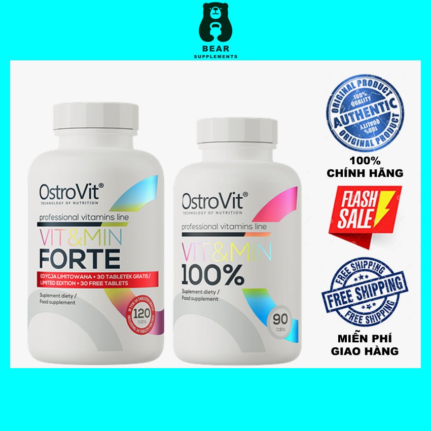 Multivitamin Supplement OSTROVIT VIT & MIN FORTE 120 tablets | Shopee ...