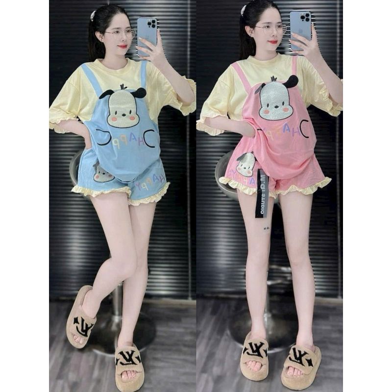 Super cute women's thigh-high set to wear at home, cold thigh-high set ...