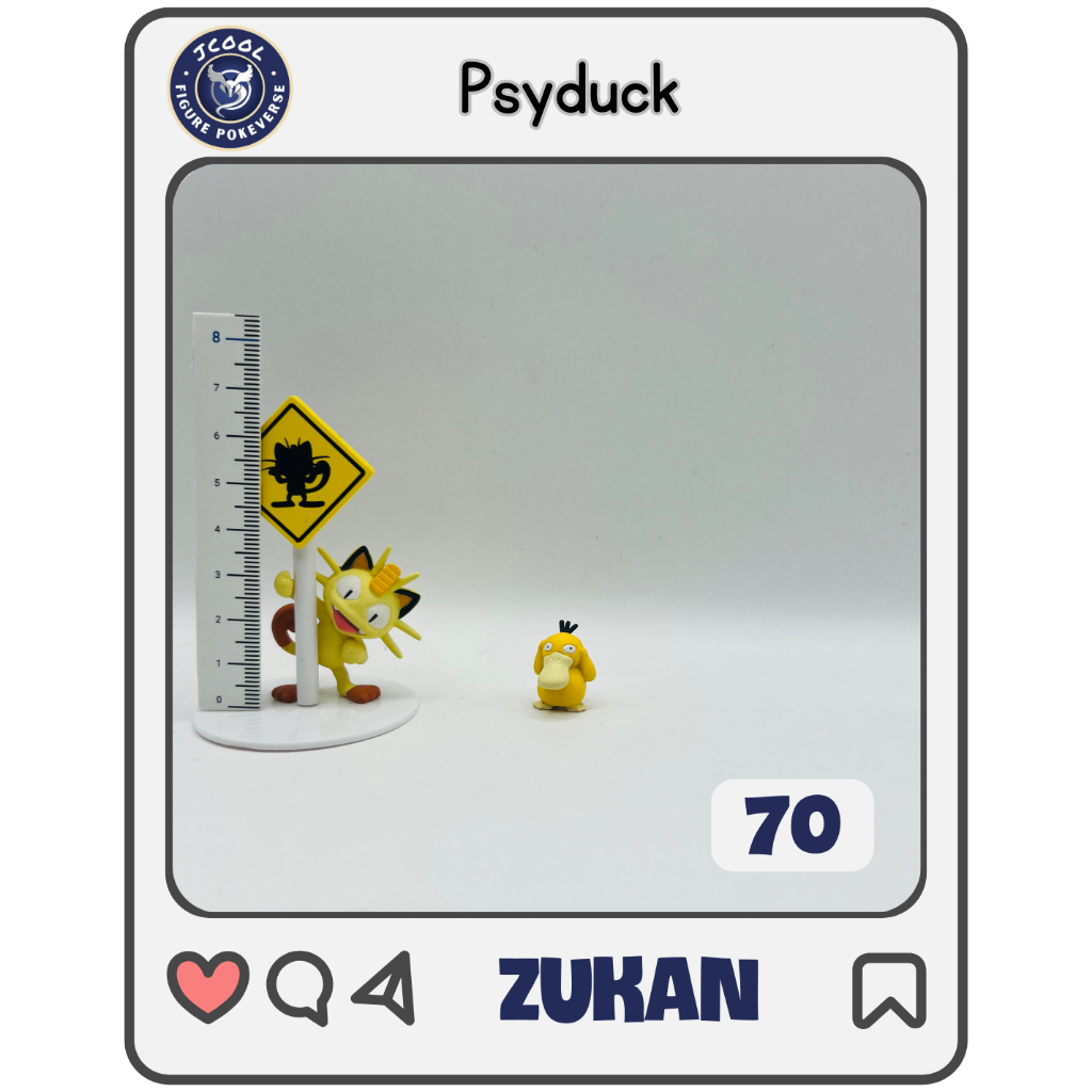 Psyduck - Gen 1 Kanto Region - Genuine Pokemon Model ZUKAN Scale 1 /40 ...