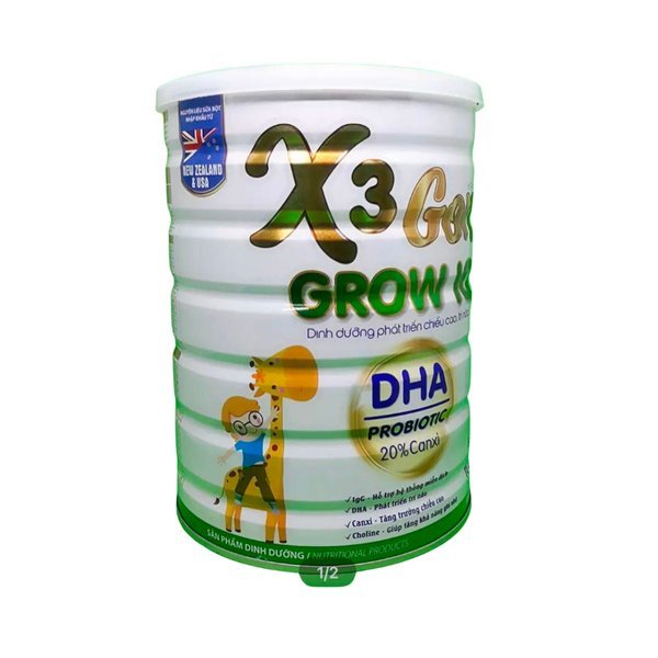 X3 Gon Grow Iq Milk 900g Develops Height and Brain for Children 2 - 18 ...