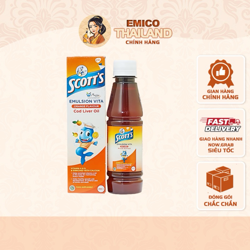 Thai SCOTT'S Fish Syrup Helps To Eat Well And Absorb Nutrients | Shopee ...