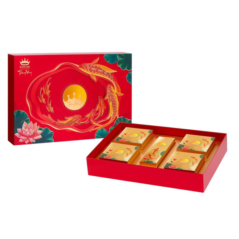 Kinh DO GOLDEN MOON MOON MOONCAKE WITH RED GOLDEN GOLDEN MOON (4 CAKES ...