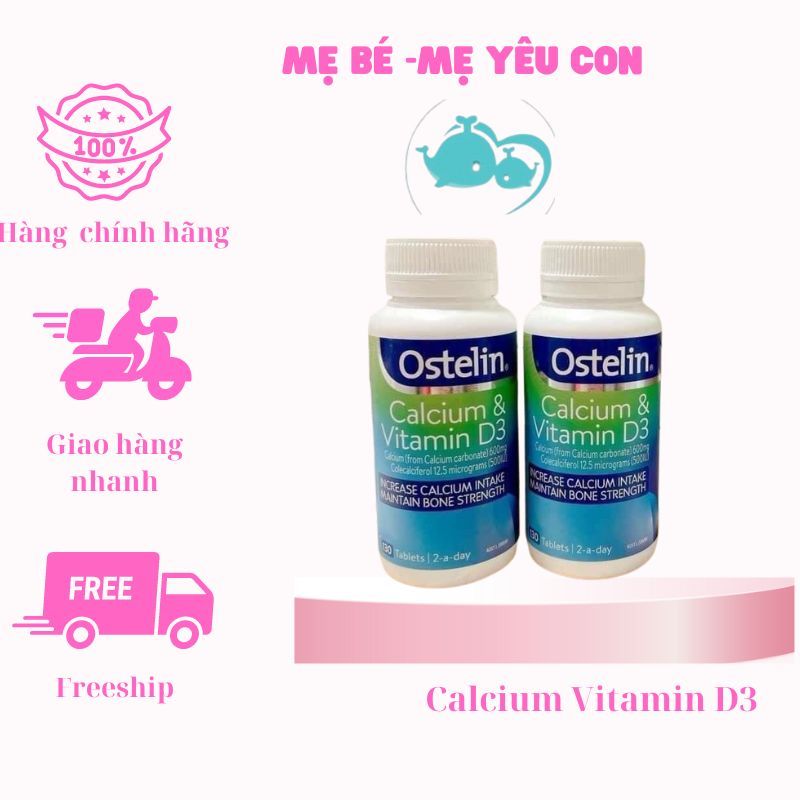 Ostelin Calcium & Australian Vitamin D3, 130 tablets (Bau Calcium ...