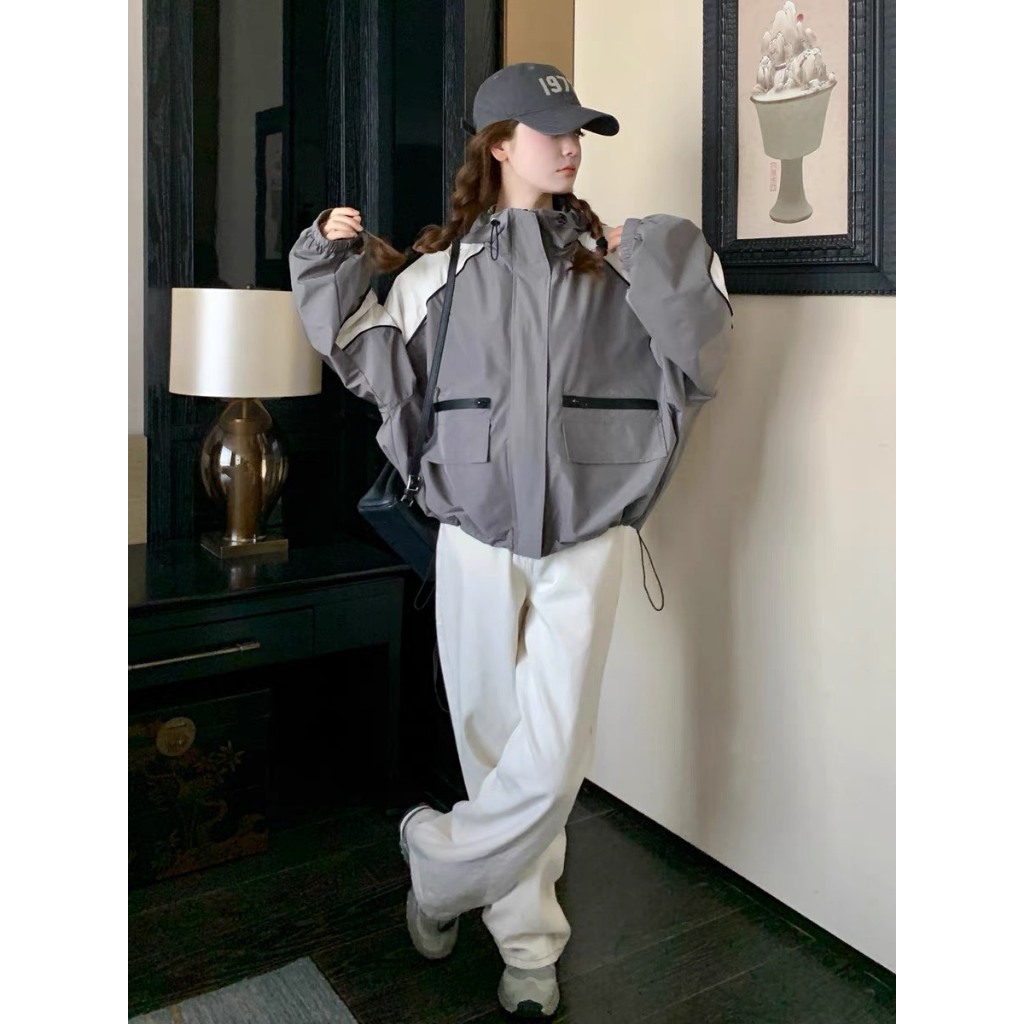 Jacket Super Pretty croptop Female Windbreaker With A Super Beautiful 2 ...