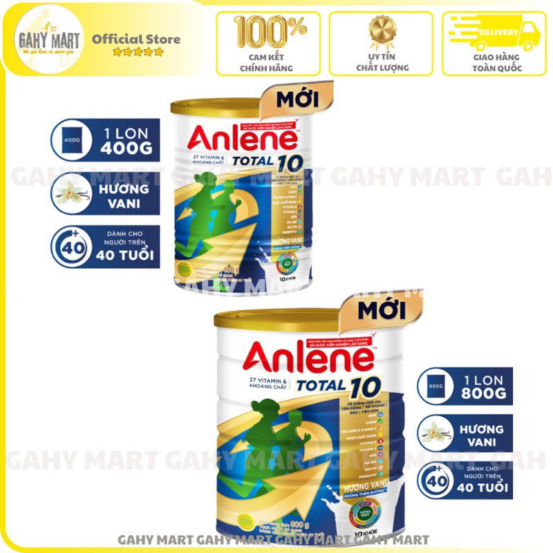 Anlene TOTAL 10X Powdered Milk | Vanilla|_|Lon 400gr & 800gr|[Date 7/ ...