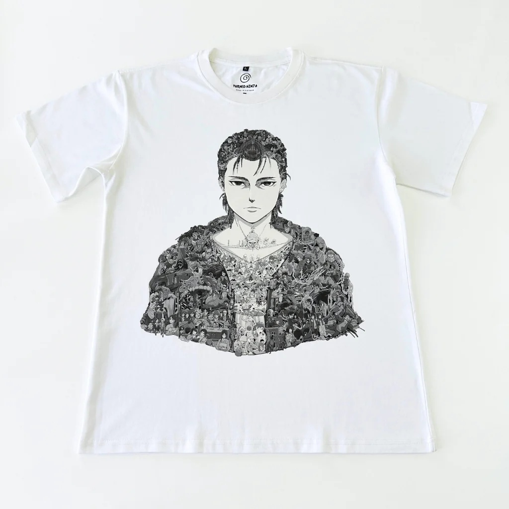 Eren T-Shirt (Attack on Titan) 100% 2-Way cotton Colorless Version ...
