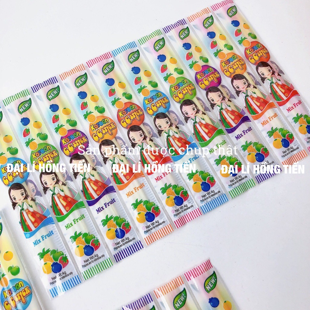 5 Blisters of CC Stick Cold Toothpick Candy with Thai Fruit Flavor (4g ...