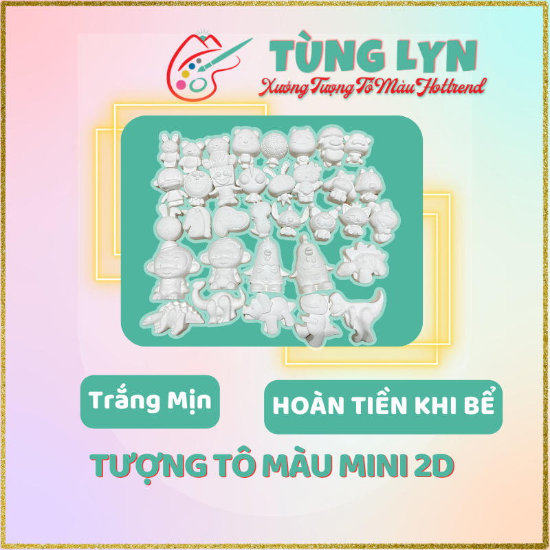Combo 30 Random 2D Mini Statues, Size 7cm, Statue With Color And Brush ...