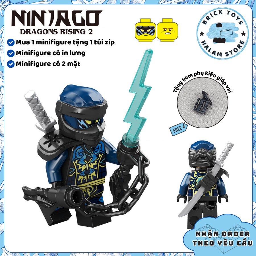 [Odd Face] Ninjago Dragons Rising 2 minifigures assembly toy - Evil Jay ...