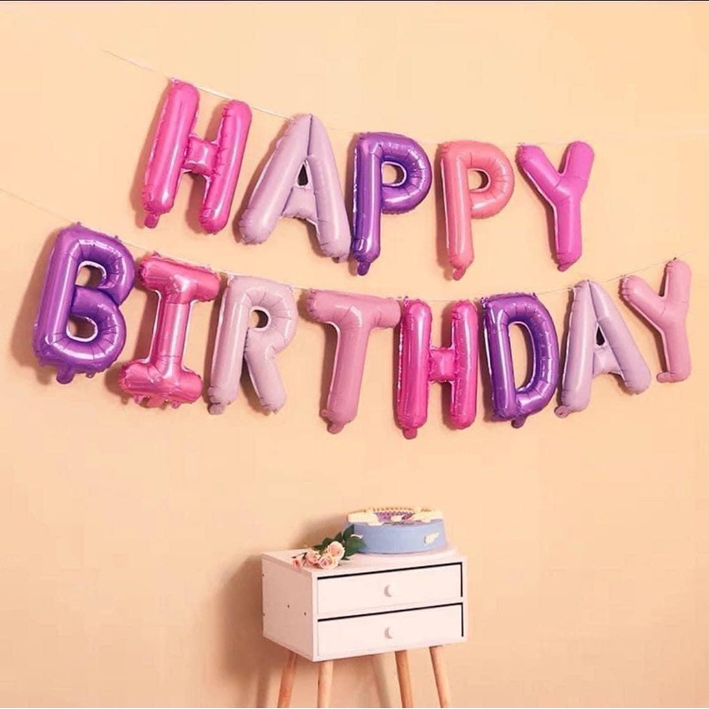 (HPBD Letter Balloons - Happy Birthday letter floats Super cute ...