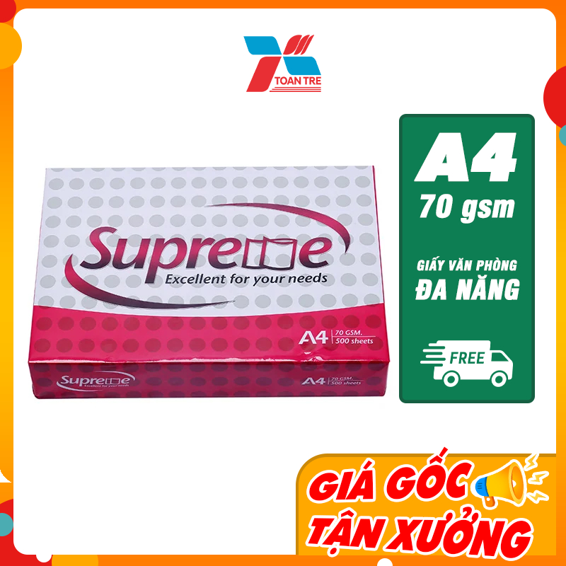 Printing paper A3 - A4 SUPREME 70gsm genuine imported from Thailand ...