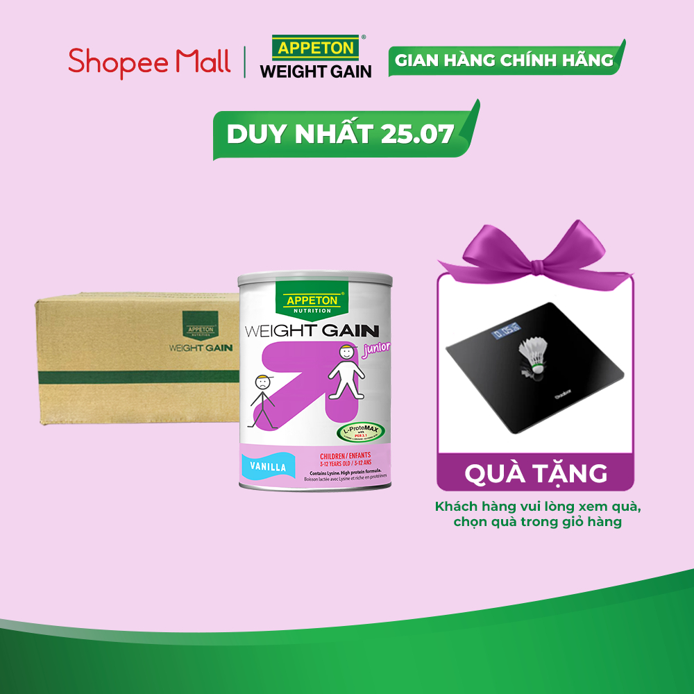 Appeton Weight Gain Junior Vanila Baby Weight Gain Milk Box 450g - 12 Cans | Shopee Malaysia