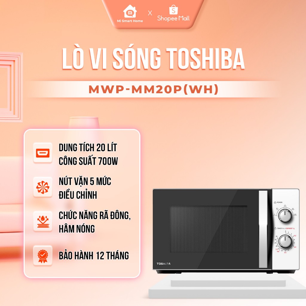 Toshiba ER-SM20 (W1)VN 20L Microwave With Powerful Power 800W ...