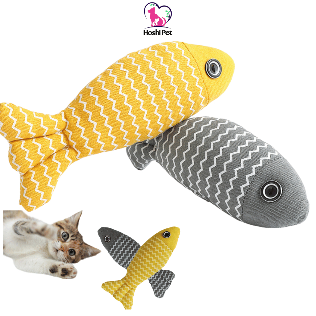 Hoshi Pet DC06 fun entertainment stuffed fish toy for dogs and cats ...