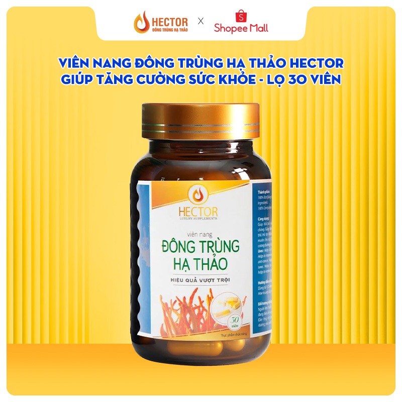 Hector cordyceps pills support health improvement (Box of 30 pills ...