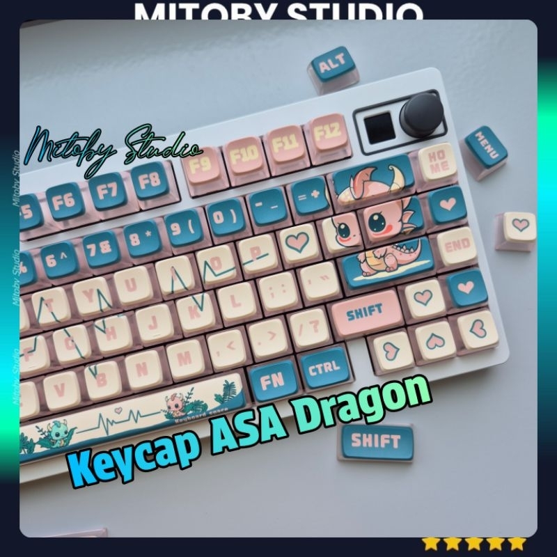 Keycap ASA Dragon Mechanical Keyboard Mitoby Studio Keycap Pudding ...