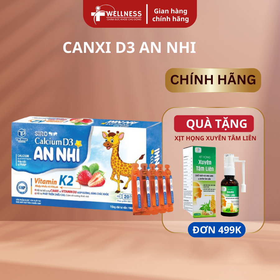 An Nhi Calcium D3 Syrup, Supplement Calcium, vitamin D3, help ...