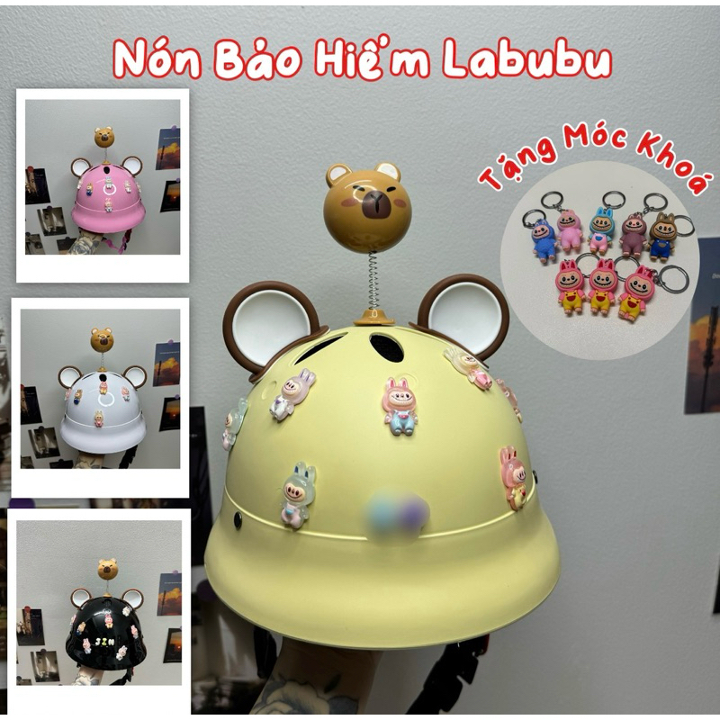 XO Labubu Helmet with Ear and Spring Accessories Available in Many ...